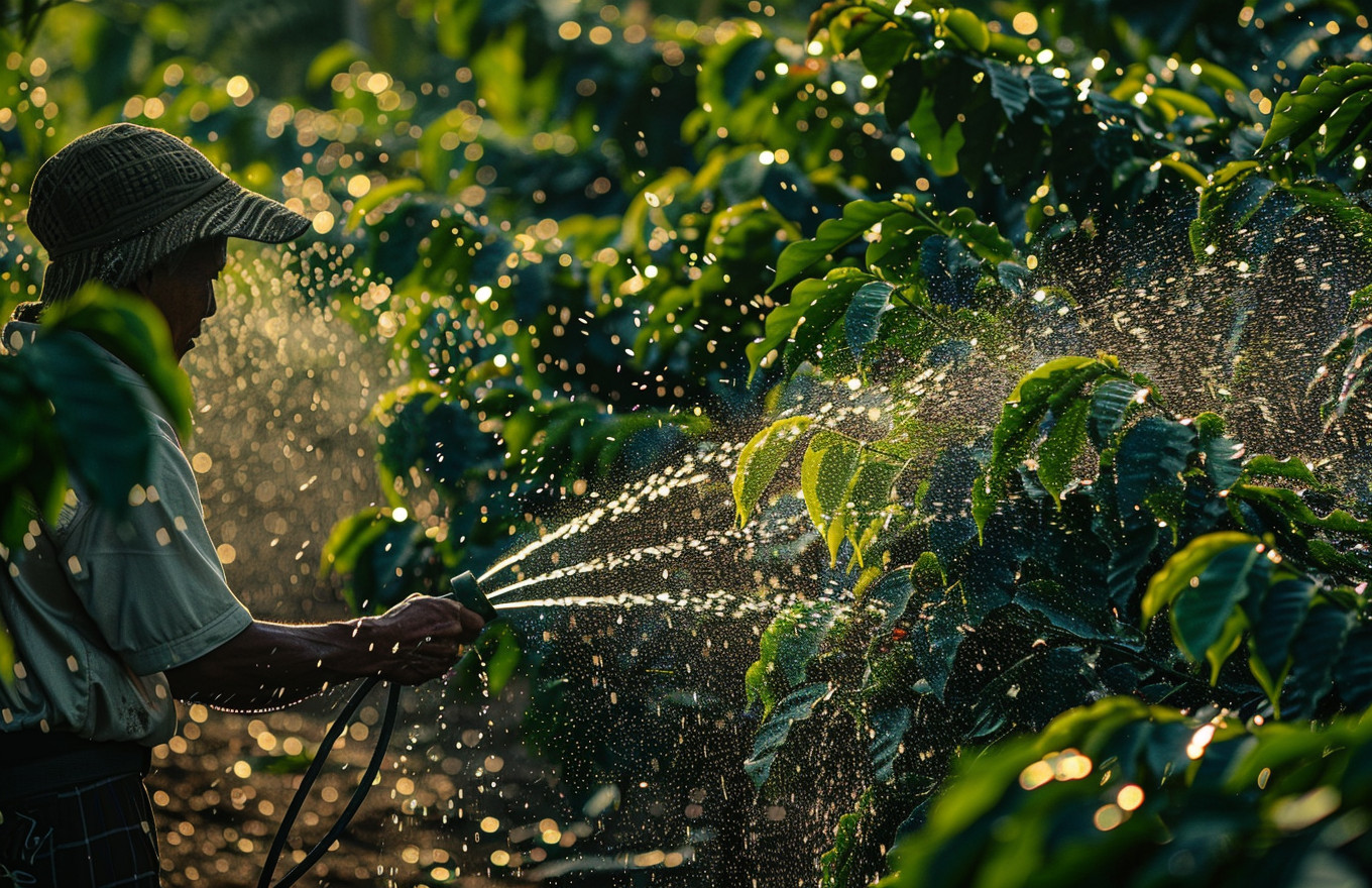 Giải pháp tiết kiệm nước trong hệ thống tưới cây cà phê